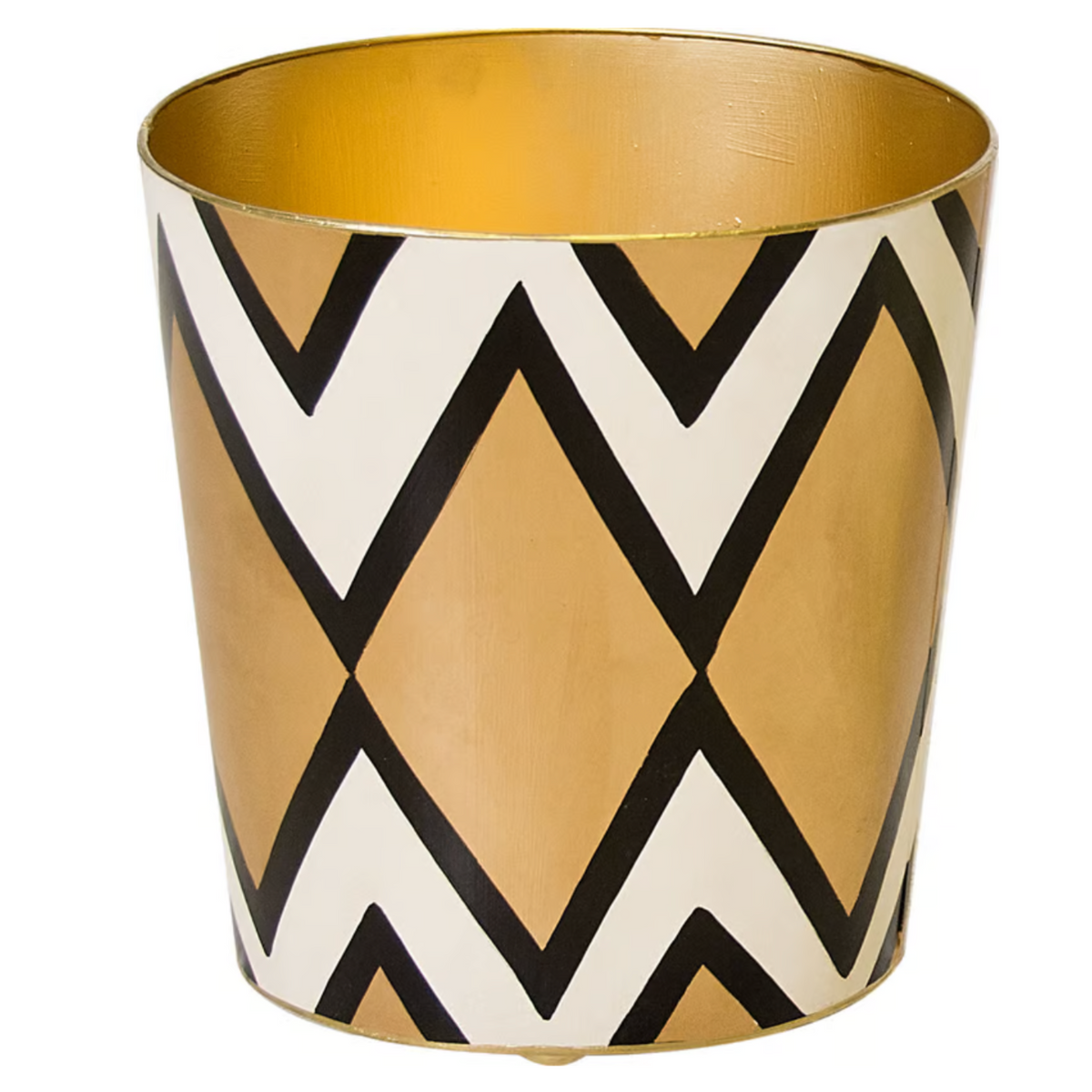 Hand-Painted Oval Wastebasket – Nest Interior Design