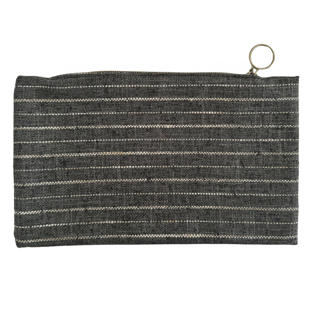 Striped Zipper Pouch – Nest Interior Design
