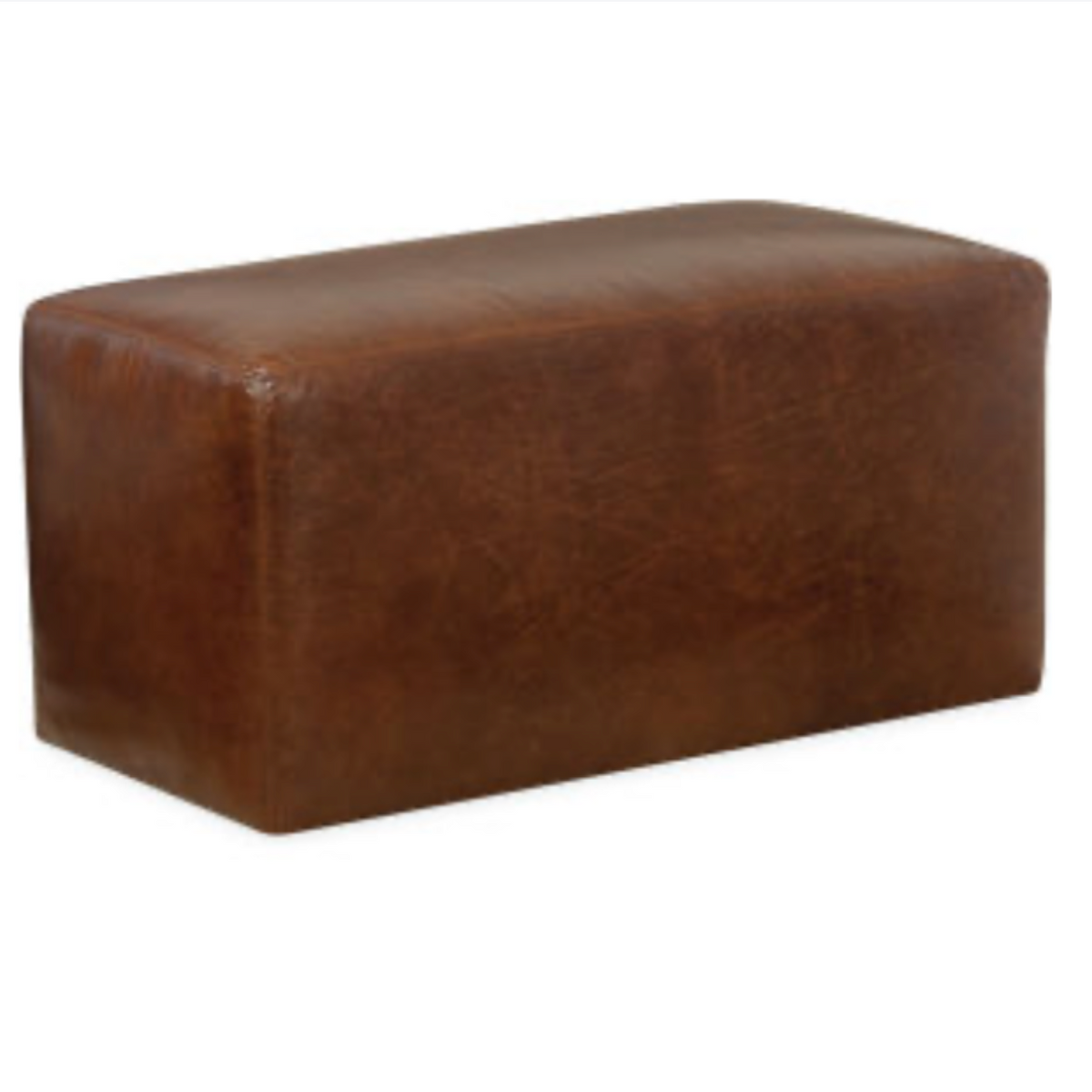 Brown Leather Cocktail Ottoman – Nest Interior Design